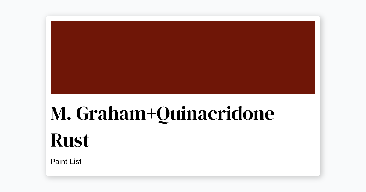 M. Graham Quinacridone Rust